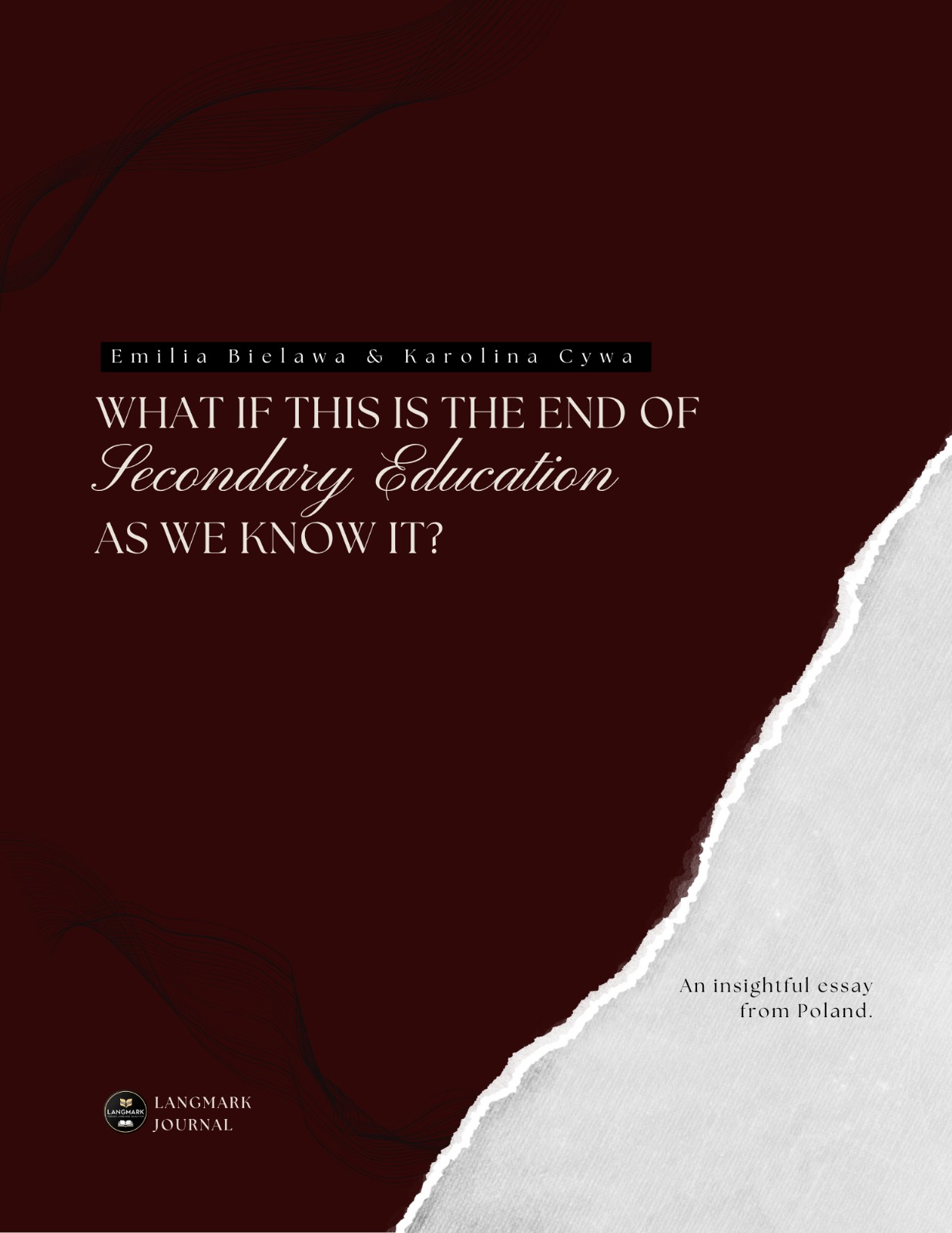 What If This is the End of Secondary Education as We Know It? By Emilia ...